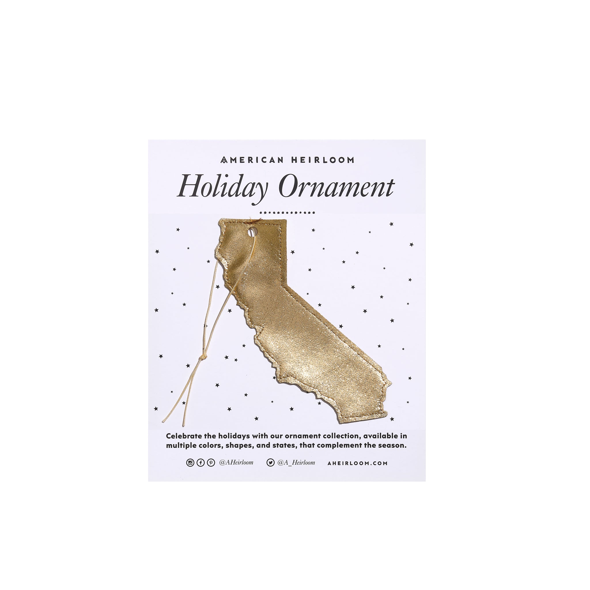California Shaped Christmas Ornament – AHeirloom
