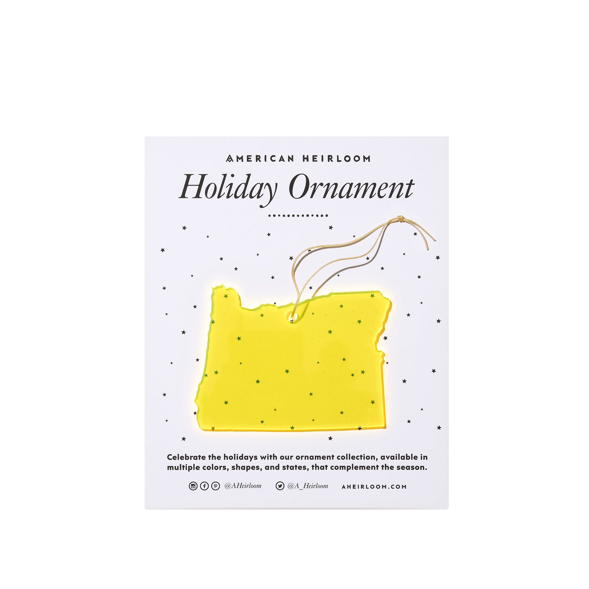 Oregon Shaped Christmas Ornament – AHeirloom